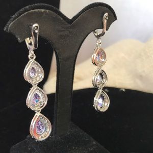 Jewelry | Natural Purple Amethyst Cz Sterling Silver Set | Poshmark
